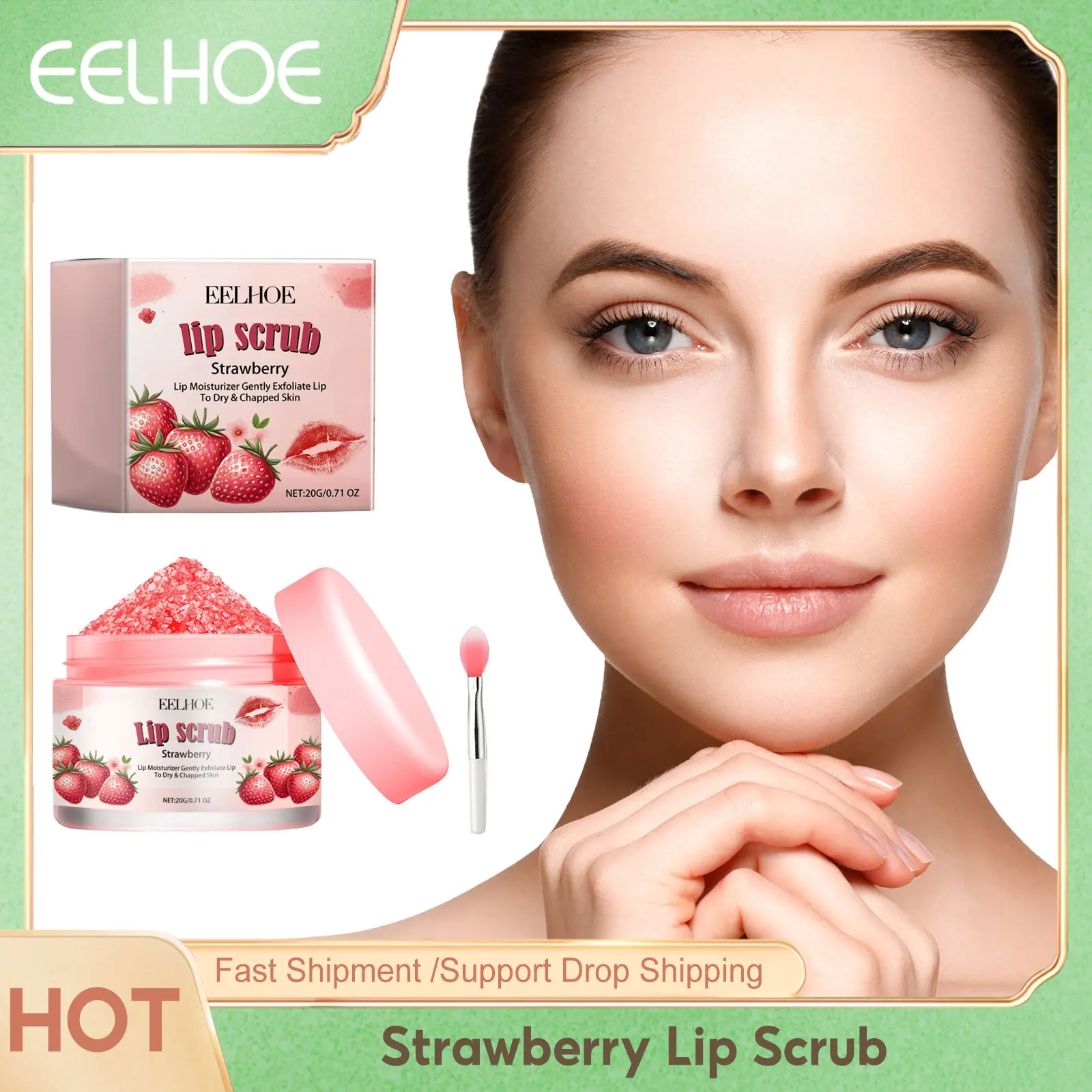 EELHOE-Strawberry-Lip-Scrub-Fade-Lip-L-Ines-Dead-Skin-Removal ...