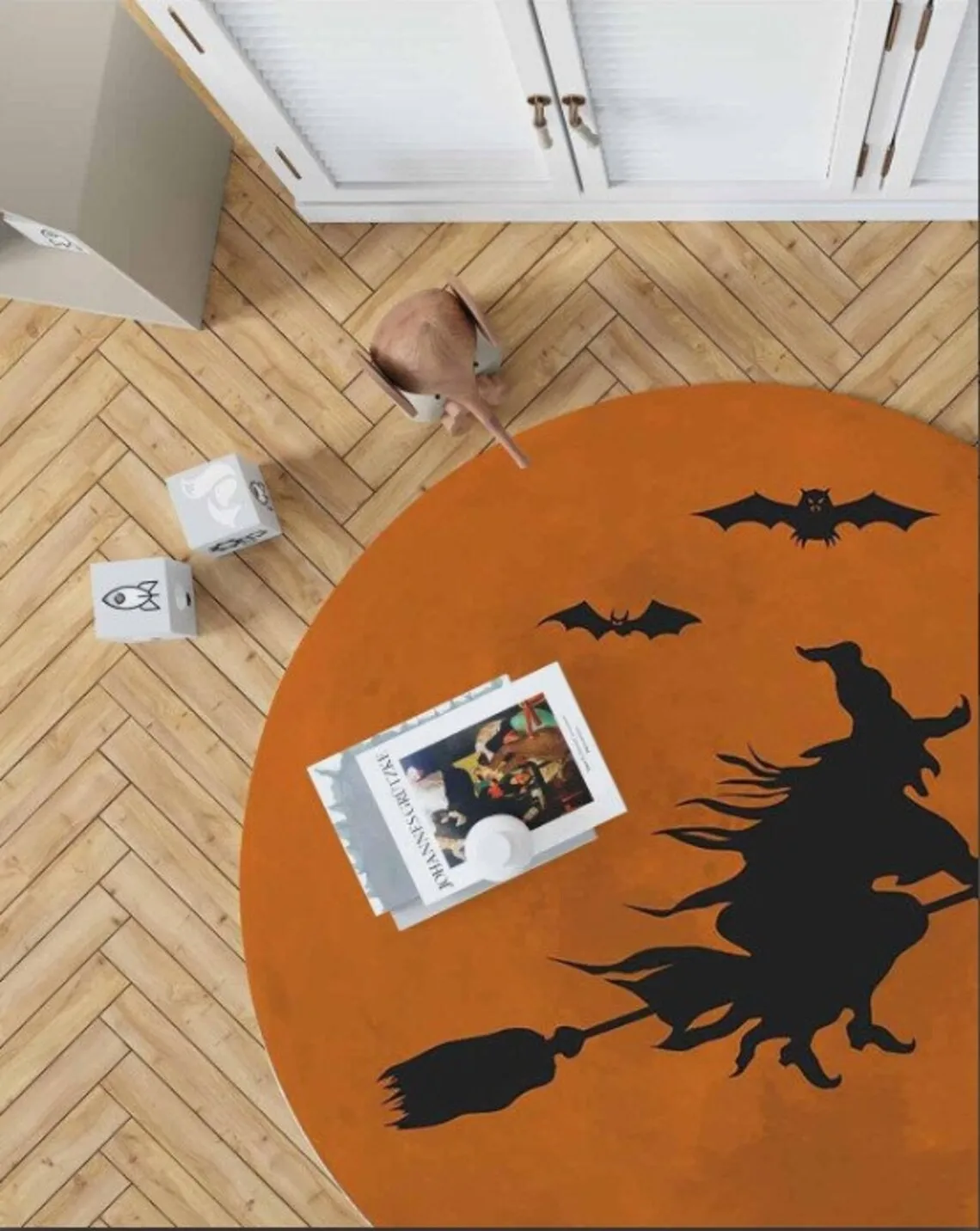 Witch-Themed-Round-Halloween-Carpet-Decorative-Cotton-Halloween ...