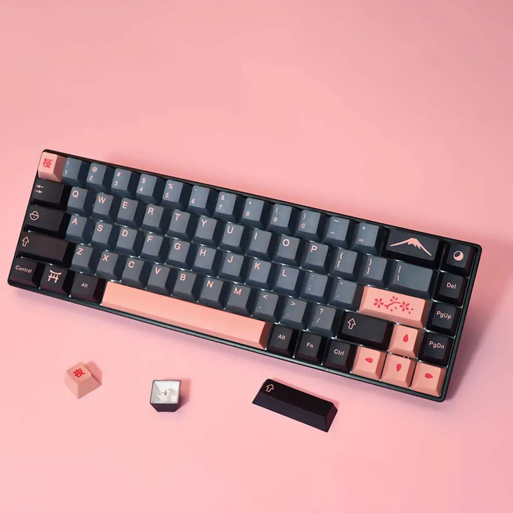 KYOMOT 151 Keys GMK Night Sakura Keycap DYE SUB Cherry Profile PBT ...