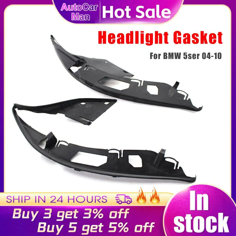 Headlight Lens Gasket Seal Left Right Side LH RH for BMW E60 5 Series ...