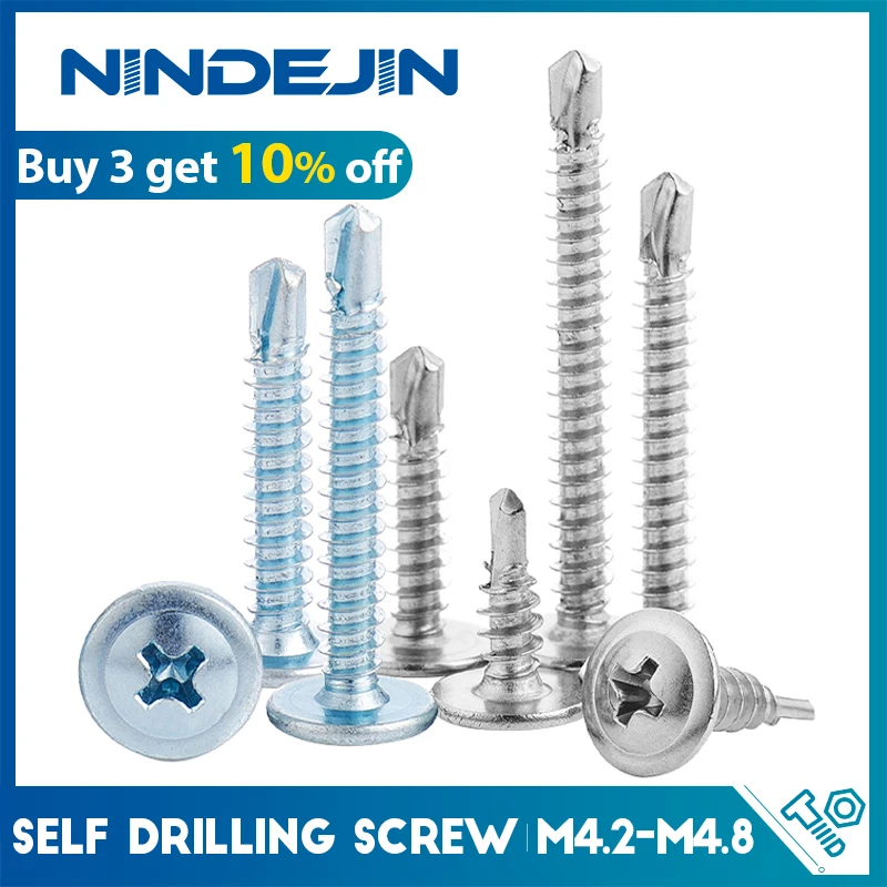 Washer Head Phillips Self Drilling Tapping Screw Stainless Steel Zinc ...