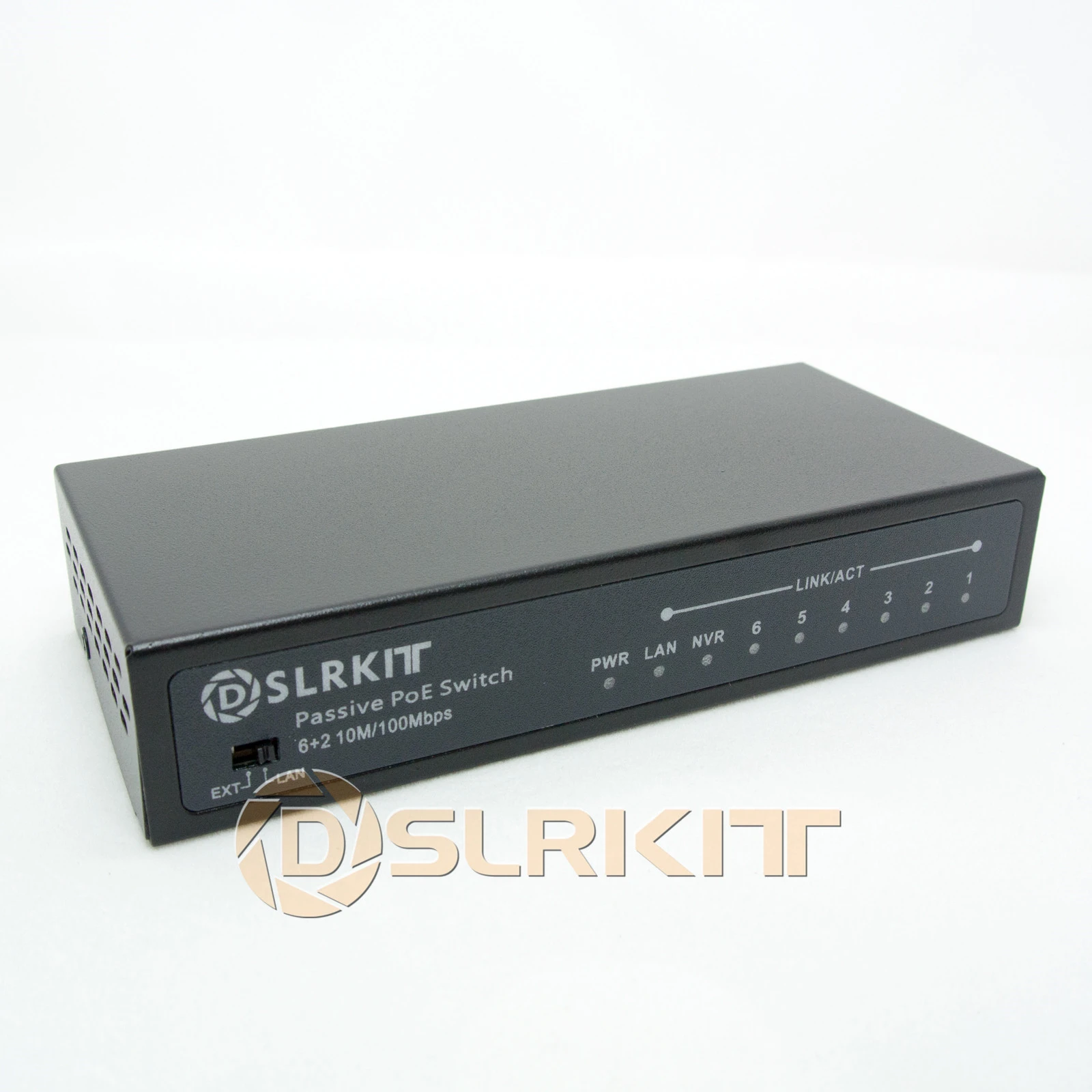 DSLRKIT 250M 8 Ports 6 PoE Power Over Ethernet Switch Injector without ...