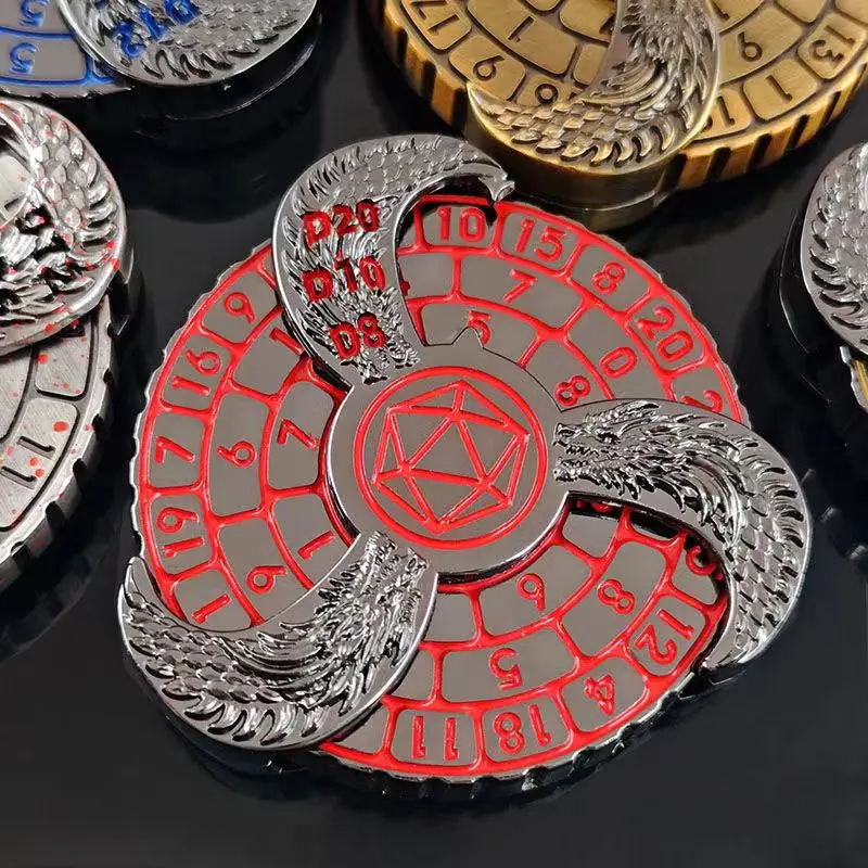 Rotating-Roulette-Dice-Fingertip-gyro-Dice-DND-Metal-dice-for-Dungeons ...