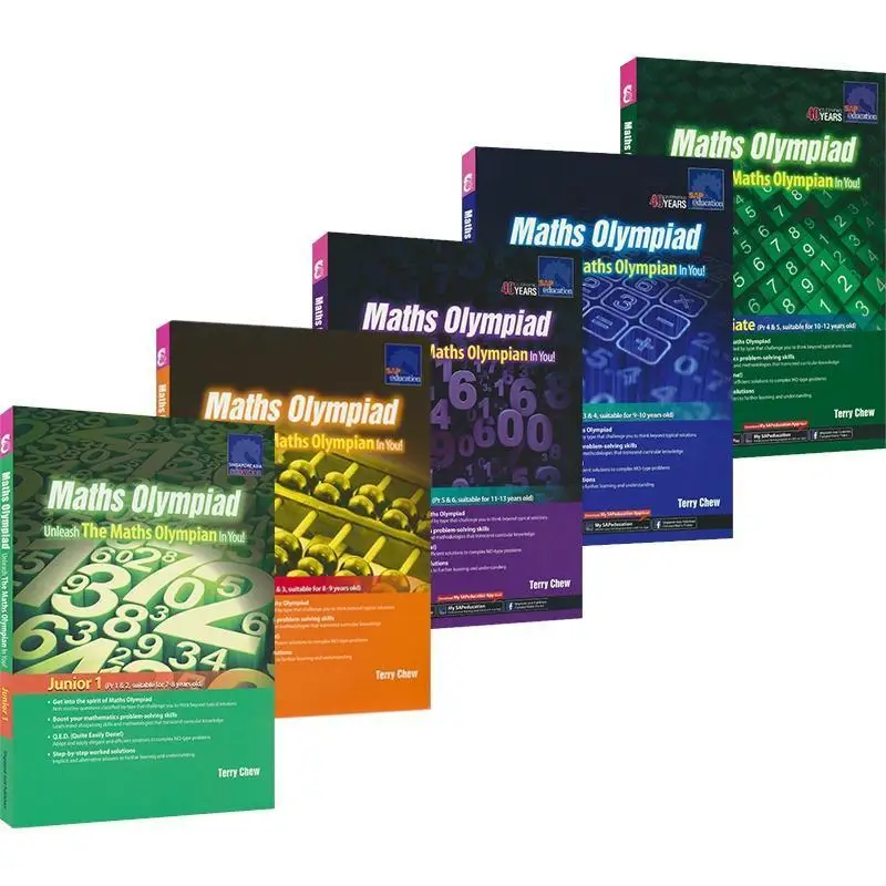 5-Books-Set-SAP-Maths-Olympiad-Math-Workbooks-English-Math-Problems ...