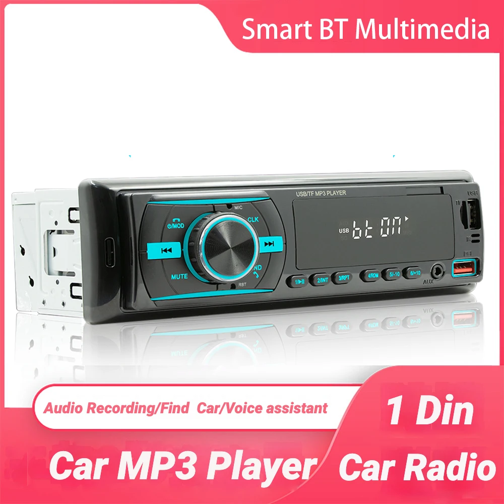 Universal-Car-Radio-1-Din-Bluetooth-Autoradio-Stereo-12V-MP3-Audio ...