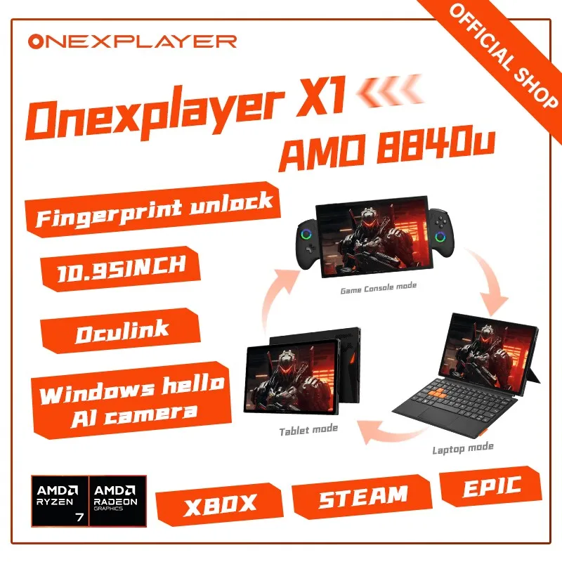 OneXPlayer-X1-AMD-8840U-Onexconsole-10-95-Inch-Qculink-Laptop ...