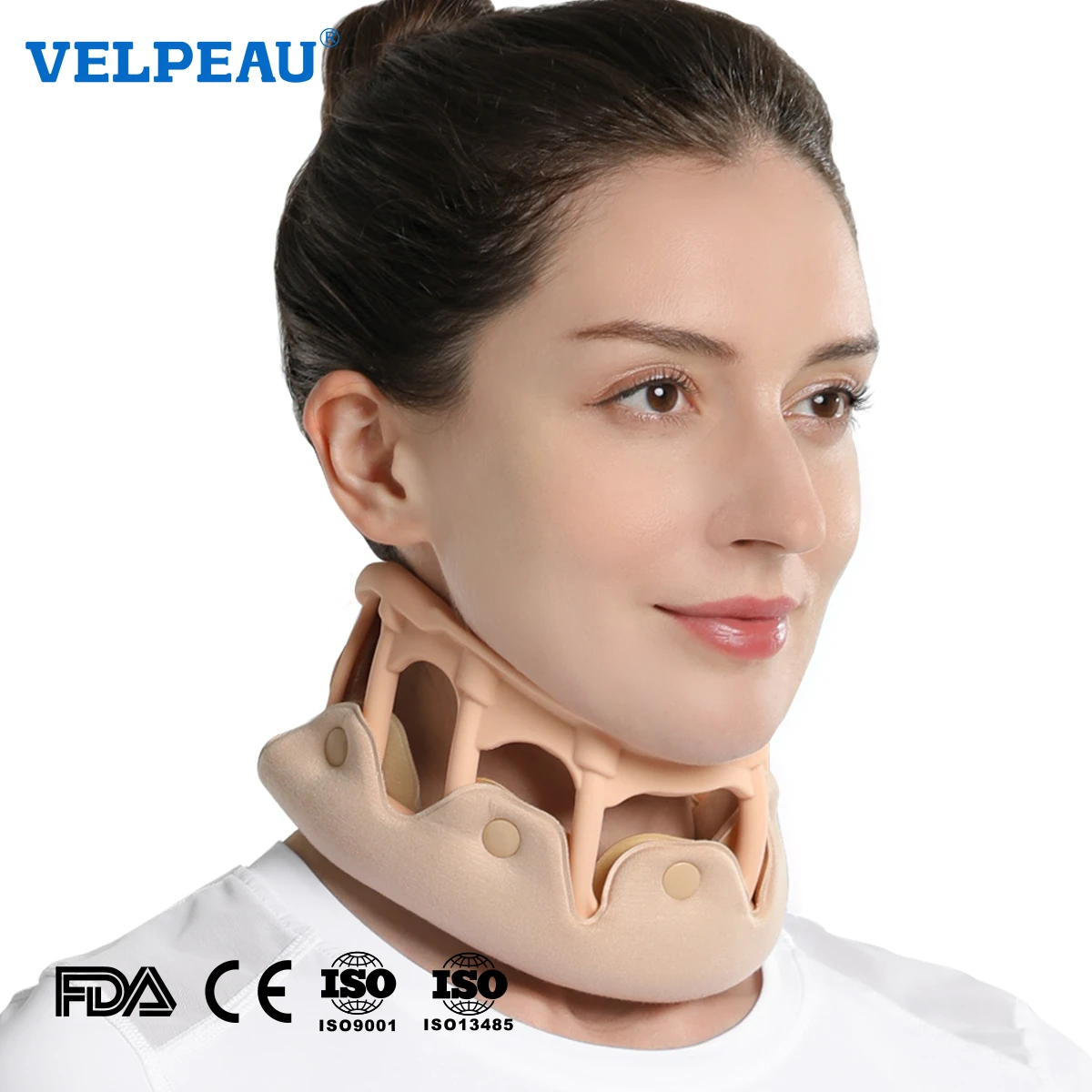 VELPEAU Neck Brace Silicone Soft Cervical Collar for Vertebrae Stiff ...