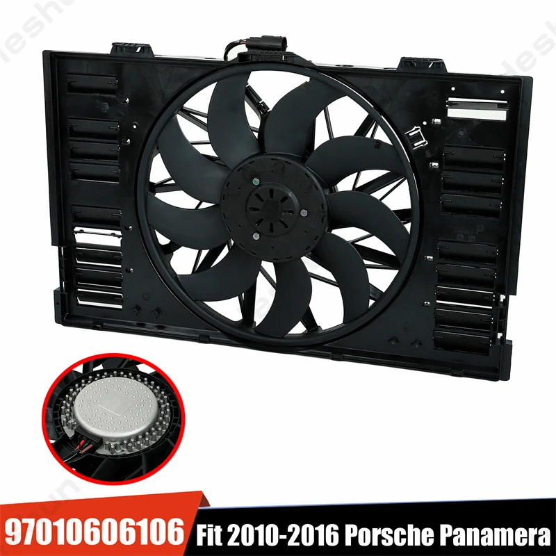 NEW-Radiator-Engine-Cooling-Fan-Assembly-For-Porsche-Panamera-970-2010 ...