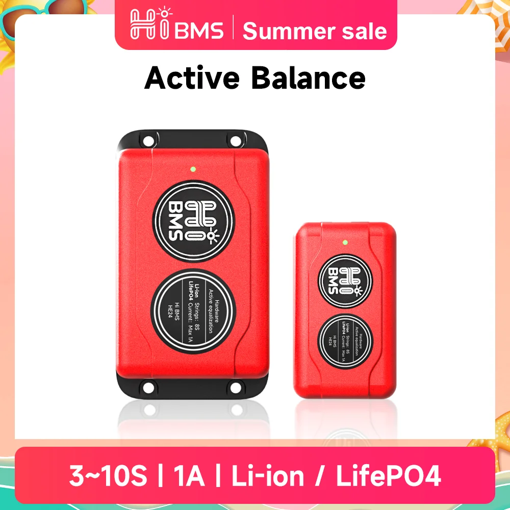 HIBMS Active Balancer LiFePO4 bms Battery Equalizer 24V Equalizador de ...