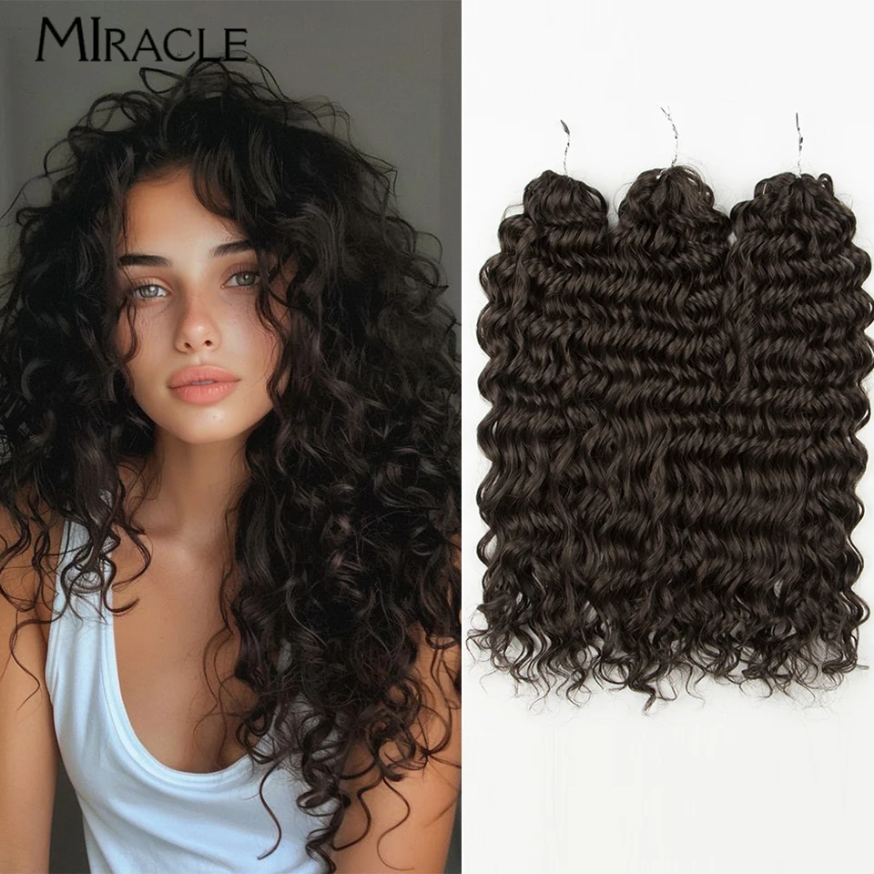MIRACLE Curls Hair Extensions 20 Inch Curly Crochet Hair Braids Hook ...