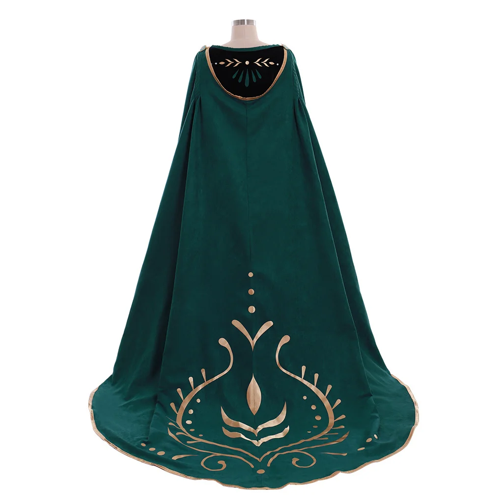 Anna Frozen Green Dress Cloak