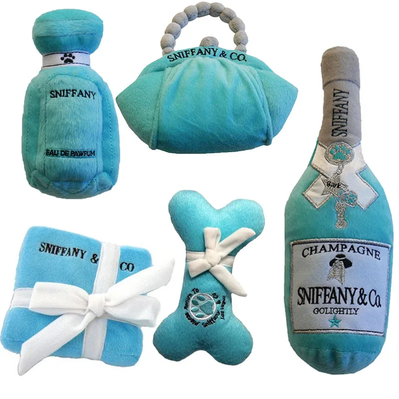 Wholesale-Designer-Luxury-Alcohol-Bottle-Blue-Champagne-Dog-Plush-Toys ...