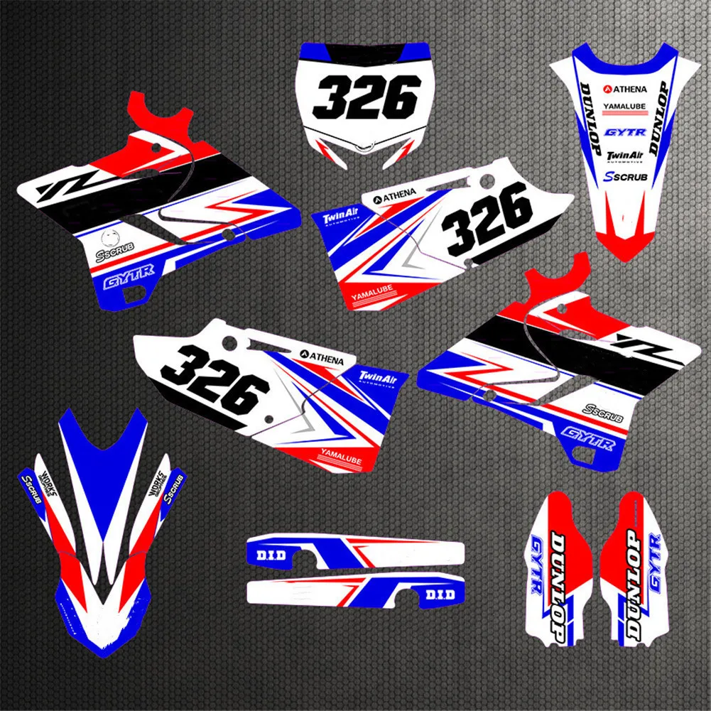 For-YZ-125-250-Stickers-graphics-BACKGROUND-3M-DECALS-kits-For-YAMAHA ...