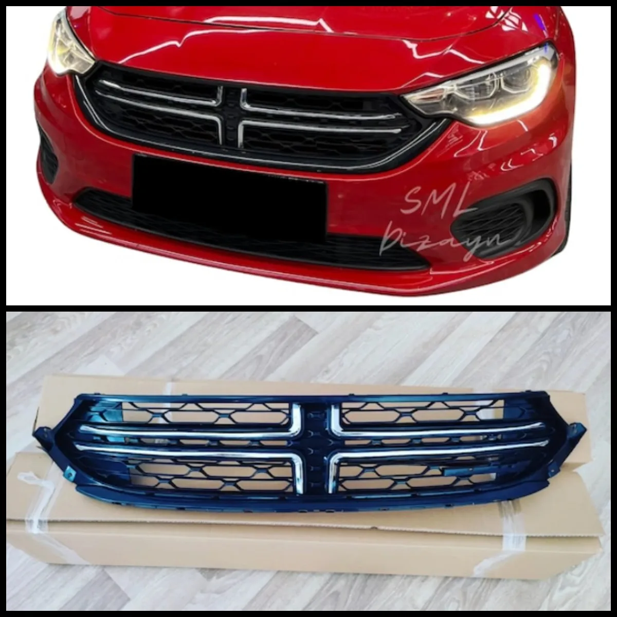 Black Grill ABS Front Replacement Hood New Style Grill For Fiat Tipo ...