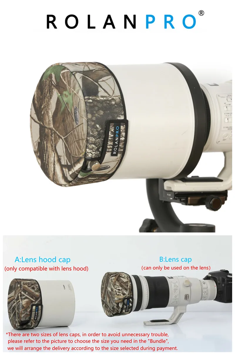 ROLANPRO SLR Lens Cap Camouflage Jacket Short Telephoto Lens Gairuolan ...