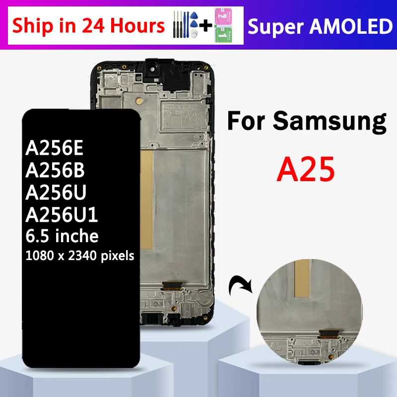 6-5-AMOLED-For-Samsung-A25-5G-LCD-Display-Touch-Screen-Digitizer-For ...