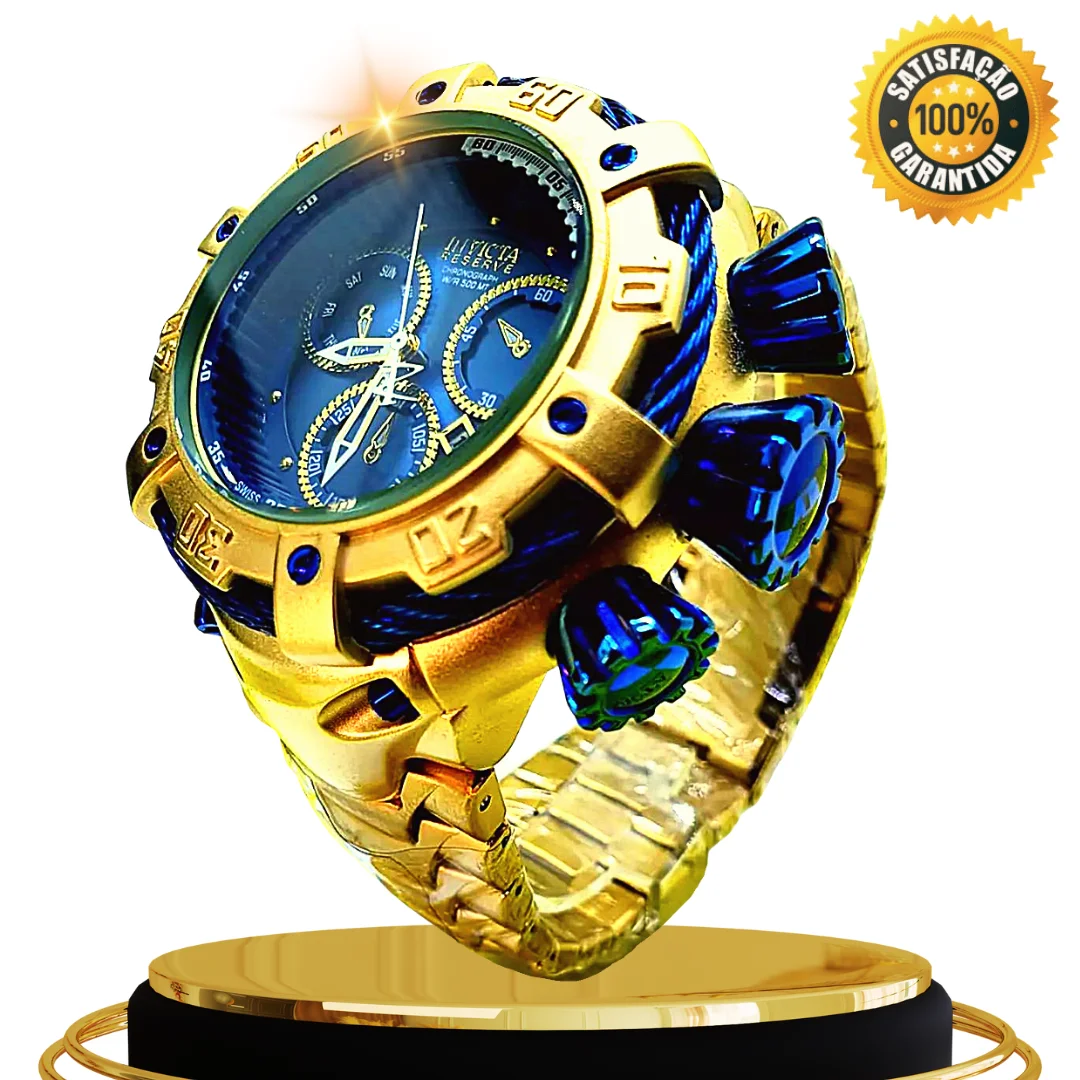 Relógio Invicta Thunderbolt Dourado Banhado a Ouro 18K A Prova D'água ...