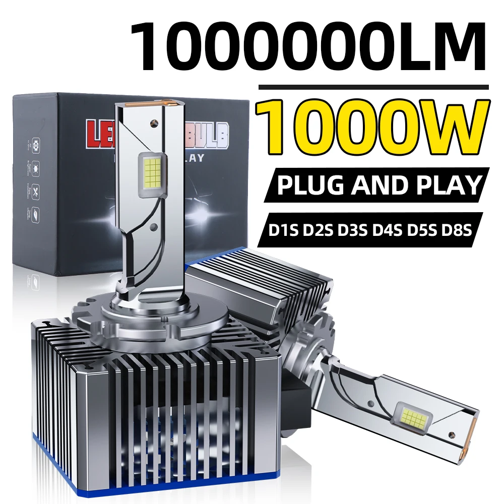 D1S-LED-Headlights-HID-D2S-D3S-D4S-D5S-D8S-For-BMW-Benz-Audi-VW-Plug ...