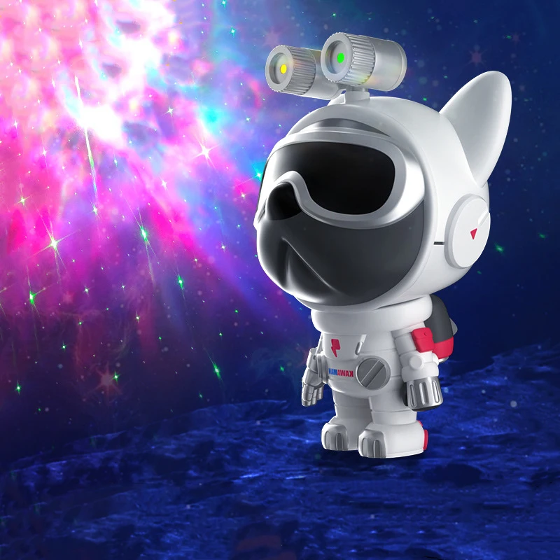 Wireless Space Robot Dog Starlight Projector Voice Control Lamp Usb Remote Control Audio - Table ...