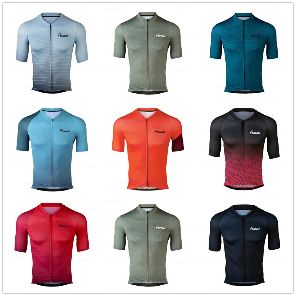 Frenesi Men Cycling Jersey Clothing MTB Summer Thin Short Sleeve Camisa ...