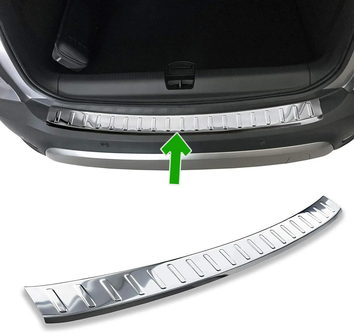 Rear bumper Protector valid for OPEL CROSSLAND X | From 2017 + chrome ...