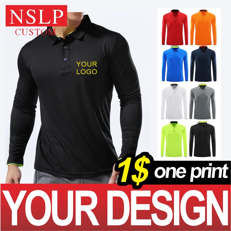 Quick-drying Polo Shirt Customization/design Logo men and women Long ...