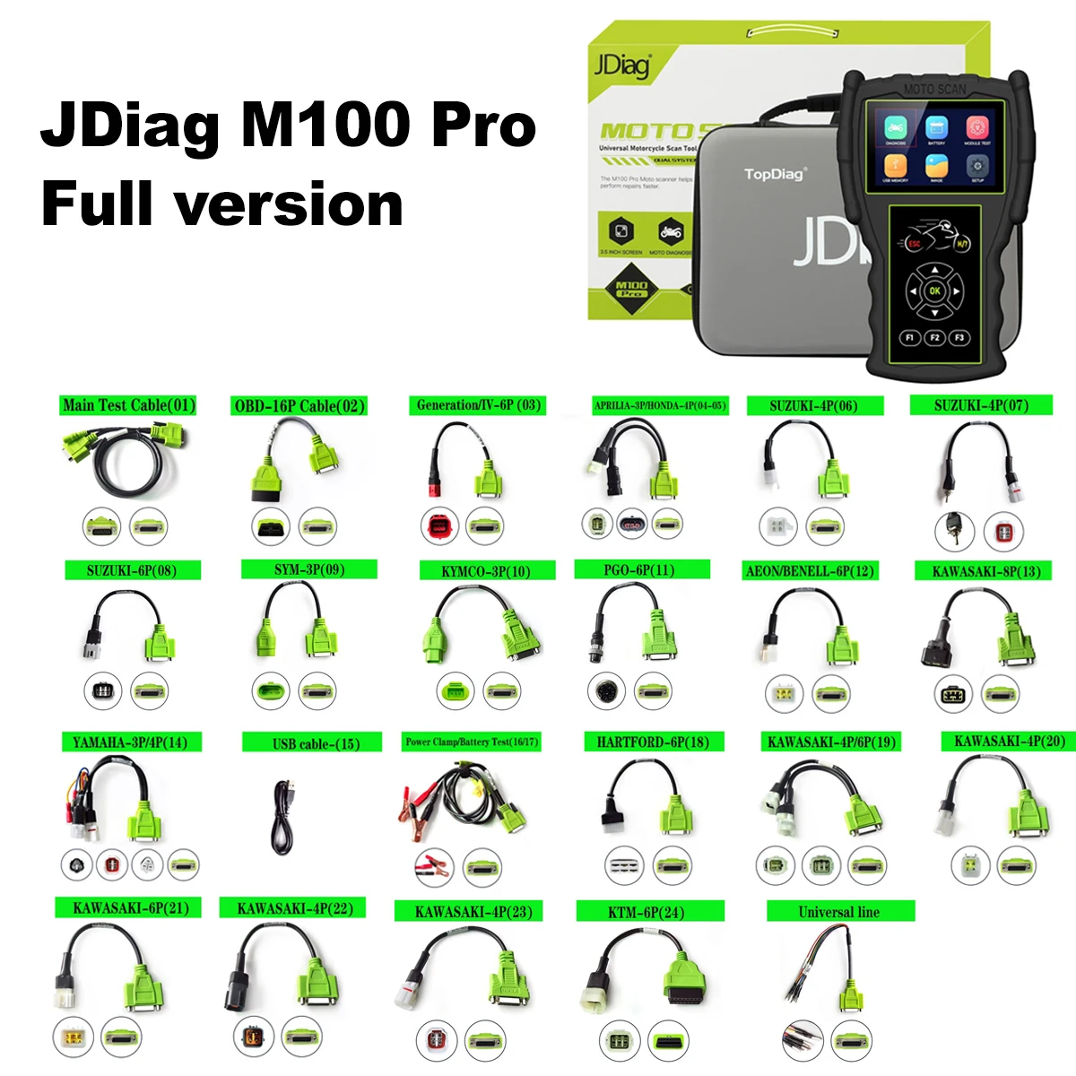 JDiag-M100-Pro-Motorcycle-Diagnostic-OBD2-Scanner-Moto-Fault-Diagnostic ...