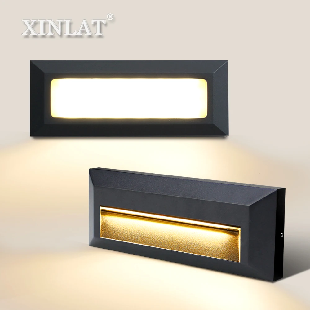 Outdoor-Wall-Lamps-Waterproof-Led-Rectangle-Stairs-Light-Aluminum ...