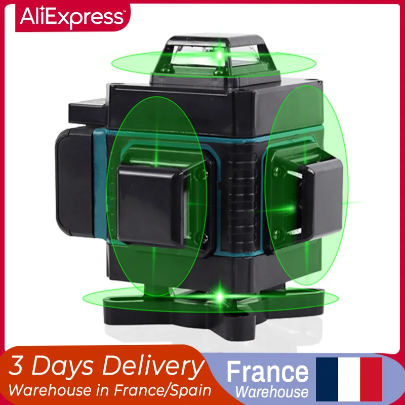 4D-16-Lines-Laser-Level-Green-Line-SelfLeveling-360-Horizontal-And ...