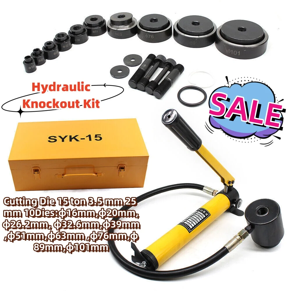 15-Ton-16-101mm-Hydraulic-Knockout-Punch-Driver-Kit-Manual-Hydraulic ...