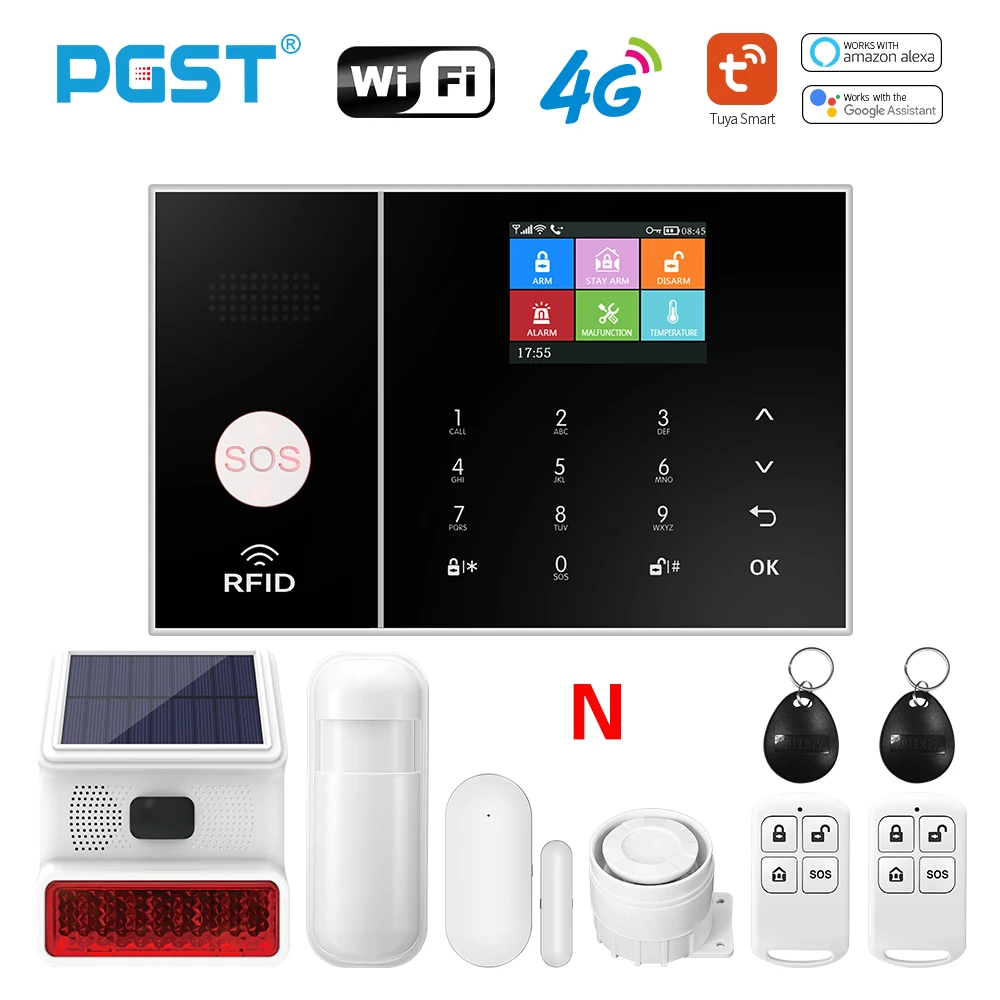 PGST-3G-4G-Wireless-Home-Alarm-Tuya-Smart-Life-Burglar-Alarm-Kits-WiFi ...