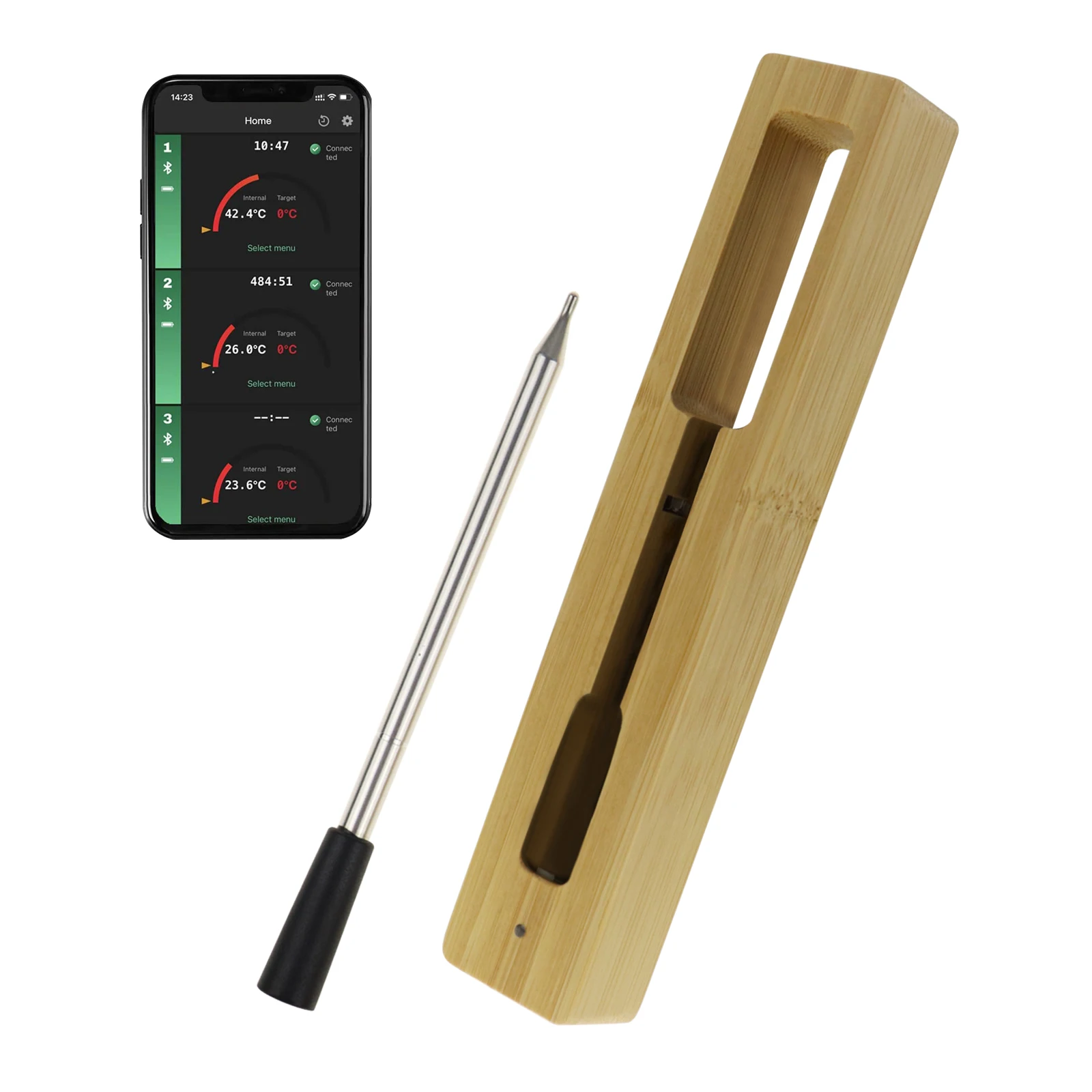 NEW Meat Thermometer Digital Cooking Remote Monitorin Bluetooth with ...