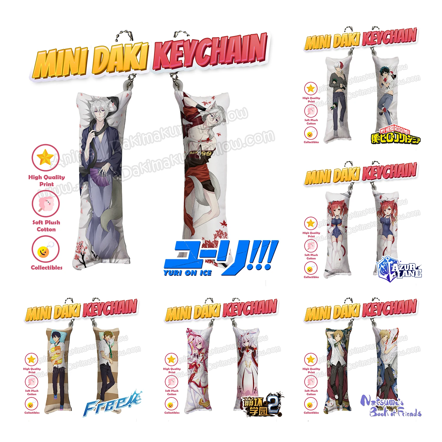 Hobby-Express-Anime-Series-Mini-Dakimakura-Plushie-Keychain-Compact-and ...