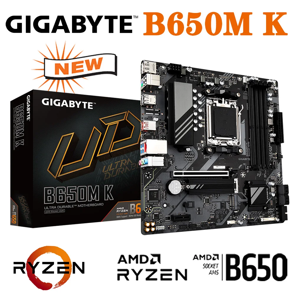 AMD-B650-Motherboard-GIGABYTE-B650M-K-DDR5-USB-3-2-Gen-Socket-AM5 ...
