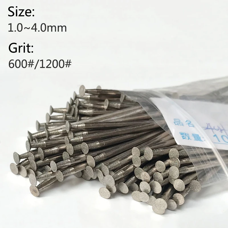 5Pcs 2.35mm Shank 1~4mm H Needle Bowl Shaped Electroplated Diamond Head ...