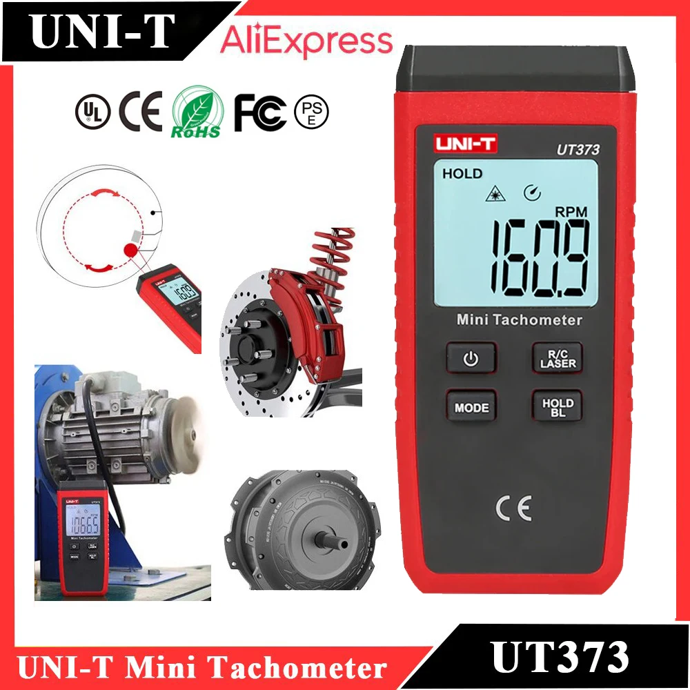 UNI-T UT373 Mini Digital Laser Tachometer Non Contact Universal 99999 ...