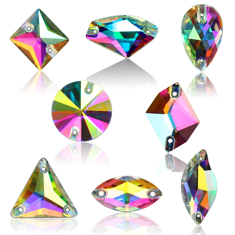 QIAO-Sew-On-Crystal-AB-Rhinestones-Boutique-Crystal-AB-Sewing-Beads-For ...