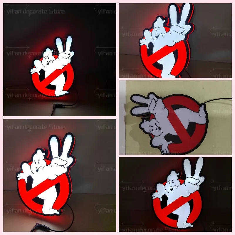Ghostbusters Logo LED Lightbox Custom Signs Wall Decor for Business ...