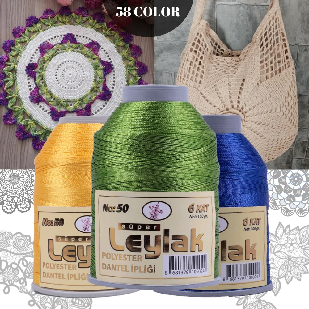 Leylak-Lace-and-Needle-Yarn-56-Color-Stitch-Hand-Yarn-100gr-Crochet ...