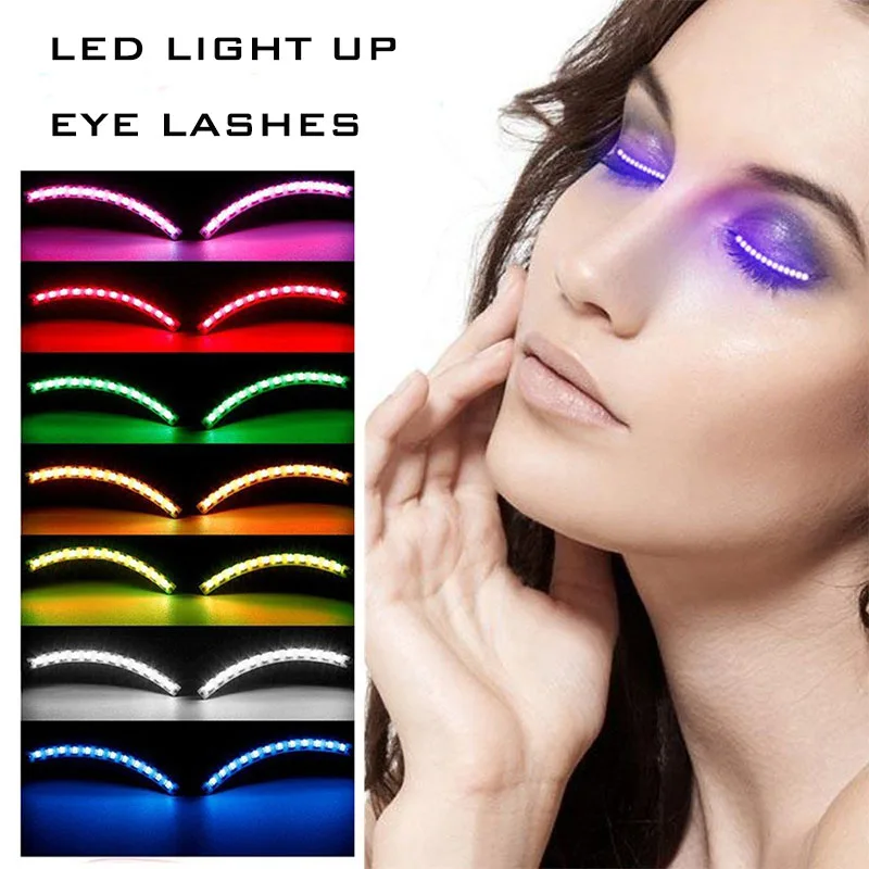 1-Pair-Glowing-False-Eye-Lashes-LED-Light-Up-Colorful-Hair-Clips ...