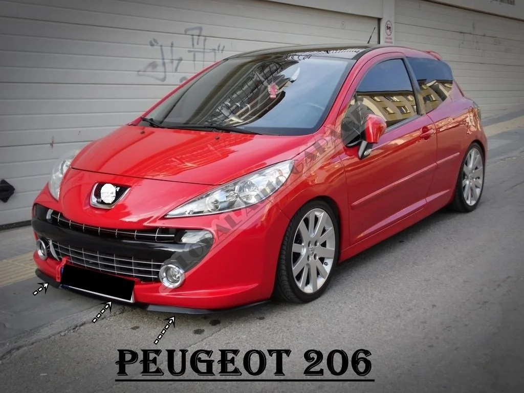 For PEUGEOT 206 CUPRA R FRONT SPOILER BUMPER LIP Euro Spoiler Lip ...