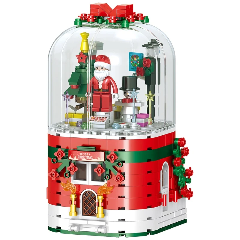 1014 Santa Claus Christmas Tree Rotating Music Box Creative Ornaments ...