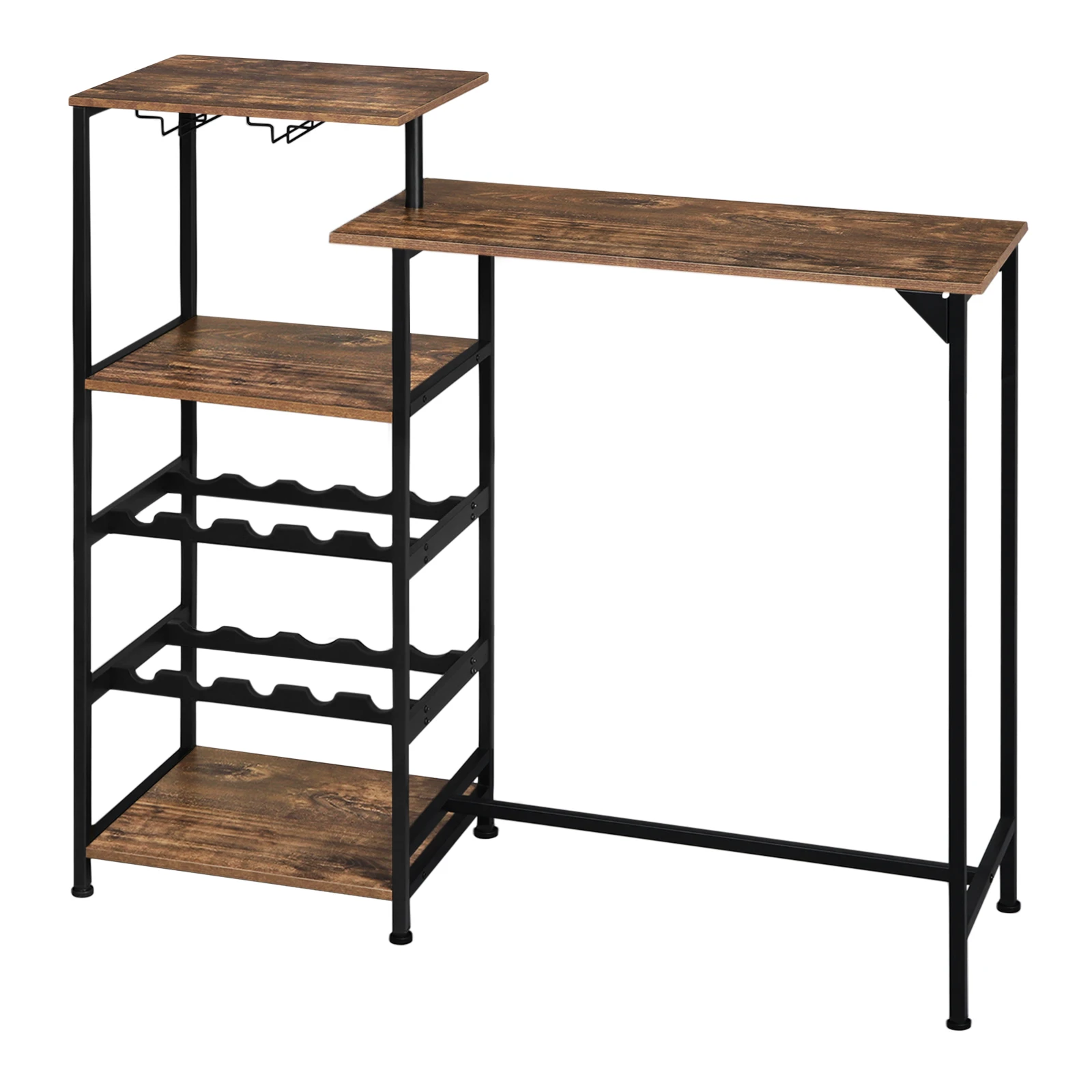 WOLTU-mesa-de-Bar-con-4-estantes-2-soportes-de-cristal-soporte-de ...