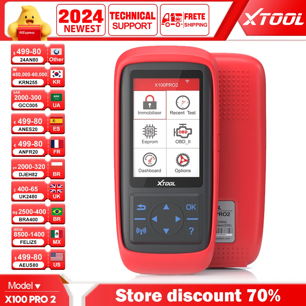 Xtool-X100-Pro2-Car-Code-Reader-Scanner-Auto-Key-ECU-Programmer-OBD2 ...