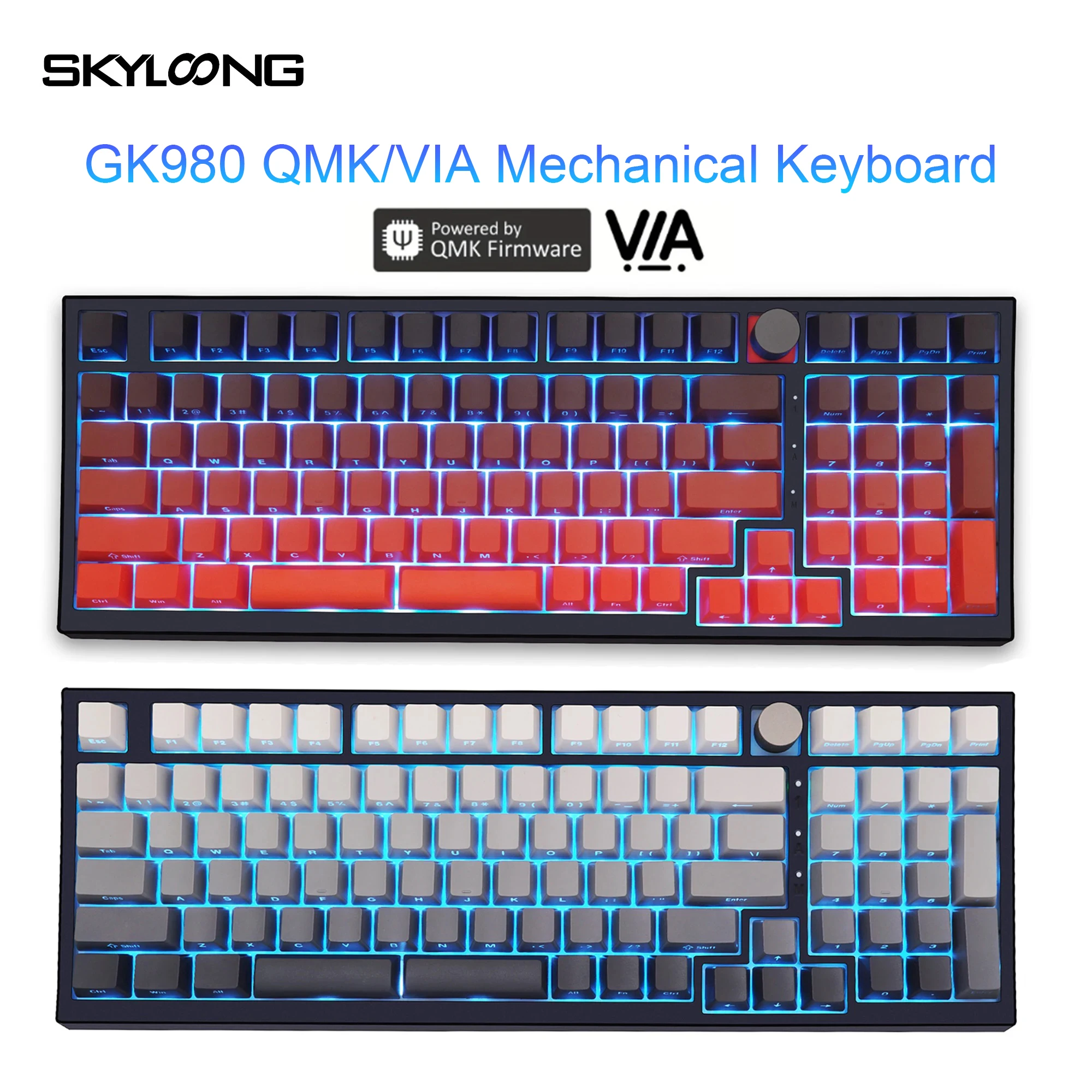 SKYLOONG-GK980-QMK-VIA-Wired-Mechanical-Keyboard-Side-engrave-PBT ...