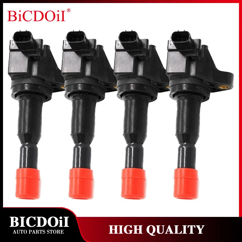 1-4Pcs 30520-PWC-003 Ignition Coil For Honda Airwave Fit II 1.5 L4 City ...