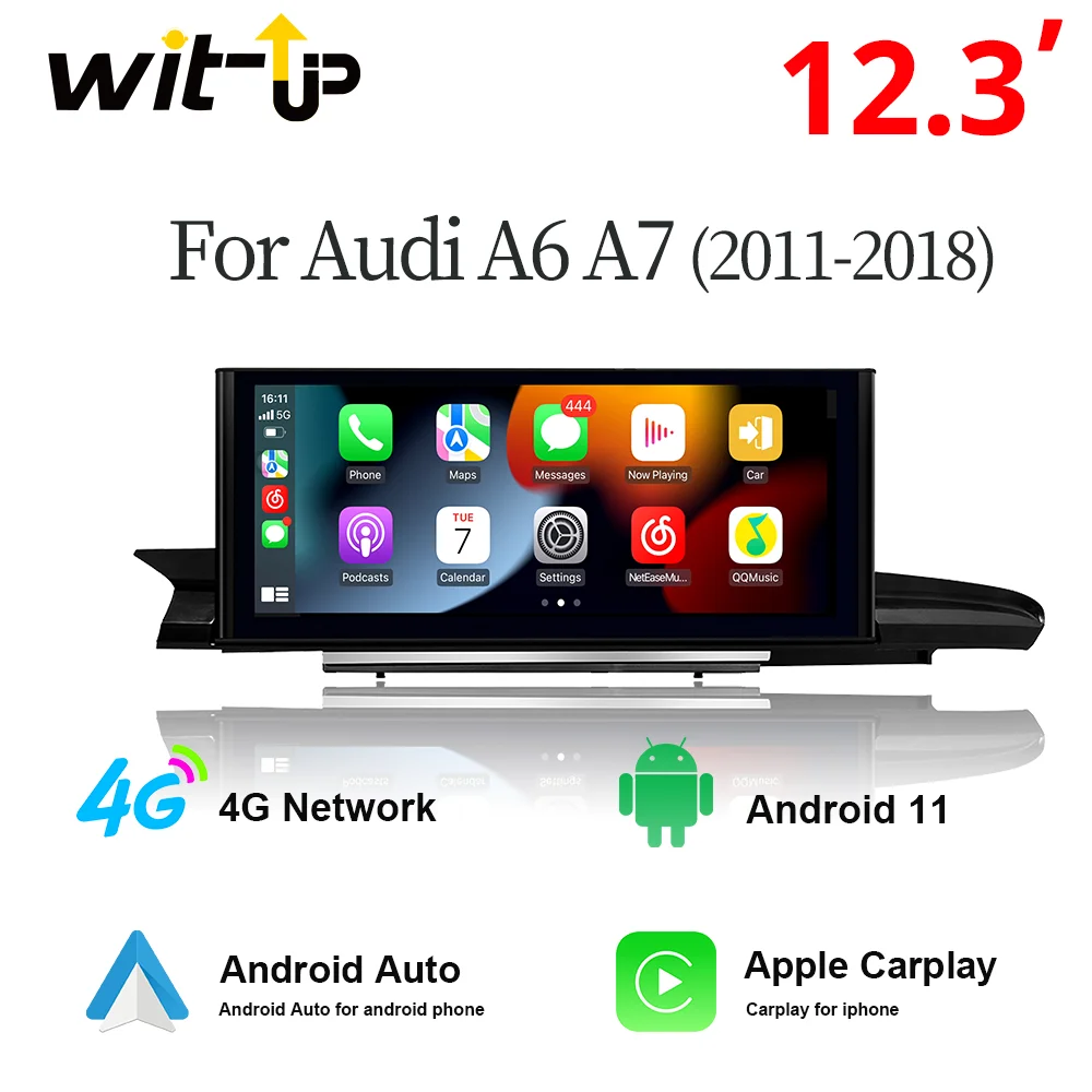 Wit-up 12.3" Touchscreen Gps Navi Autoradio Stereo Wireless Carplay For ...