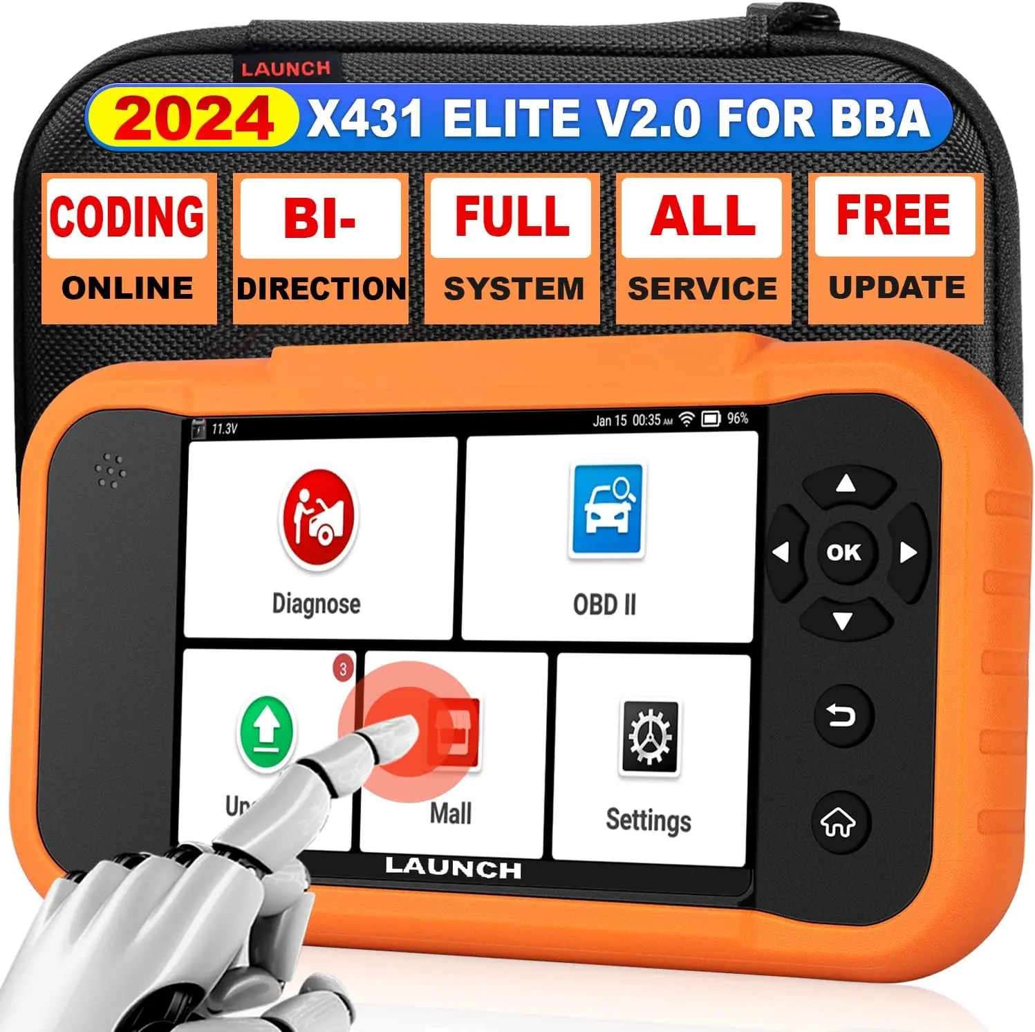 2025 LAUNCH X431 Elite CRE 2.0 Full System OBD2 Diagnostic Tool Car ...
