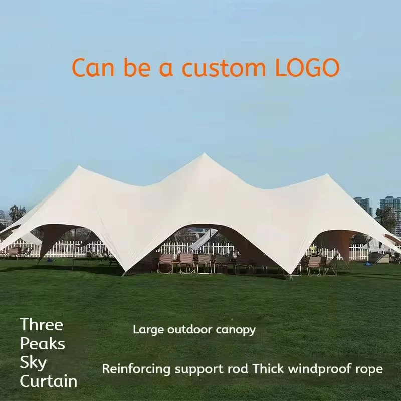 Single-Double-Pole-Star-Canopy-Tents-Octopus-Canopy-Thicken-900D-Oxford ...