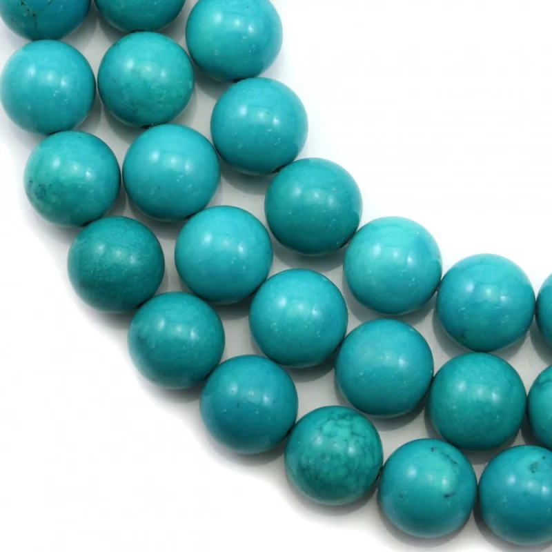 Reconstituted Turquoise Beads Strand Round 8mm For Making Jewelry ...